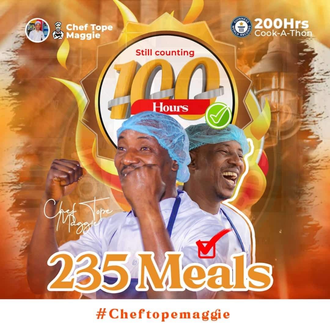 Nigerian Chef, Tope Maggie Hits 100-hour Mark in Record-Breaking ...